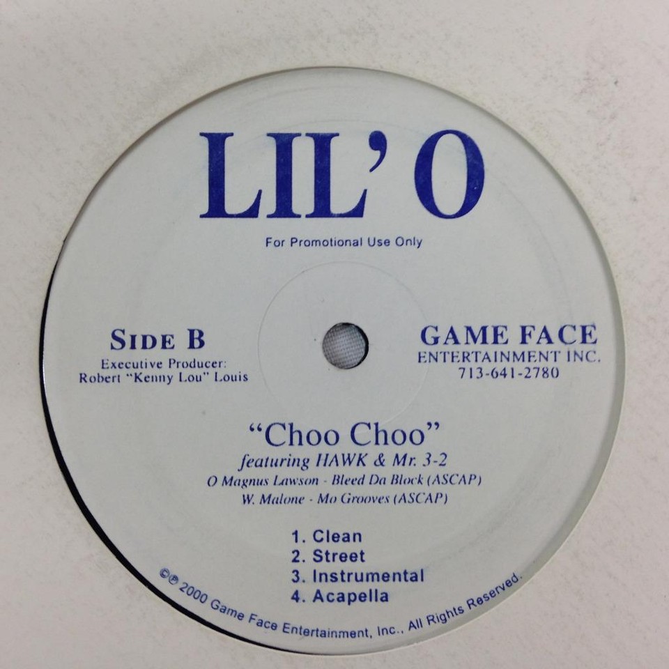 LIL'O 12": Back Back / Choo Choo, Houston Rap Promo Feat HAWK, Year ...
