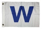 12x18 12''x18'' Chicago Cubs " W " Win Rough Tex Knitted Flag Banner ...
