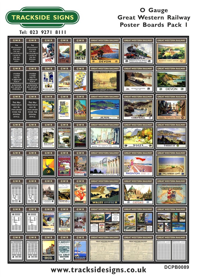 GWR Model Railway Posters / Adverts - O Gauge 7mm - Die Cut Self ...