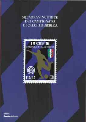 Folder Inter scudetto 2021, poste italiane, scudetto n. 19. Più omaggio ...