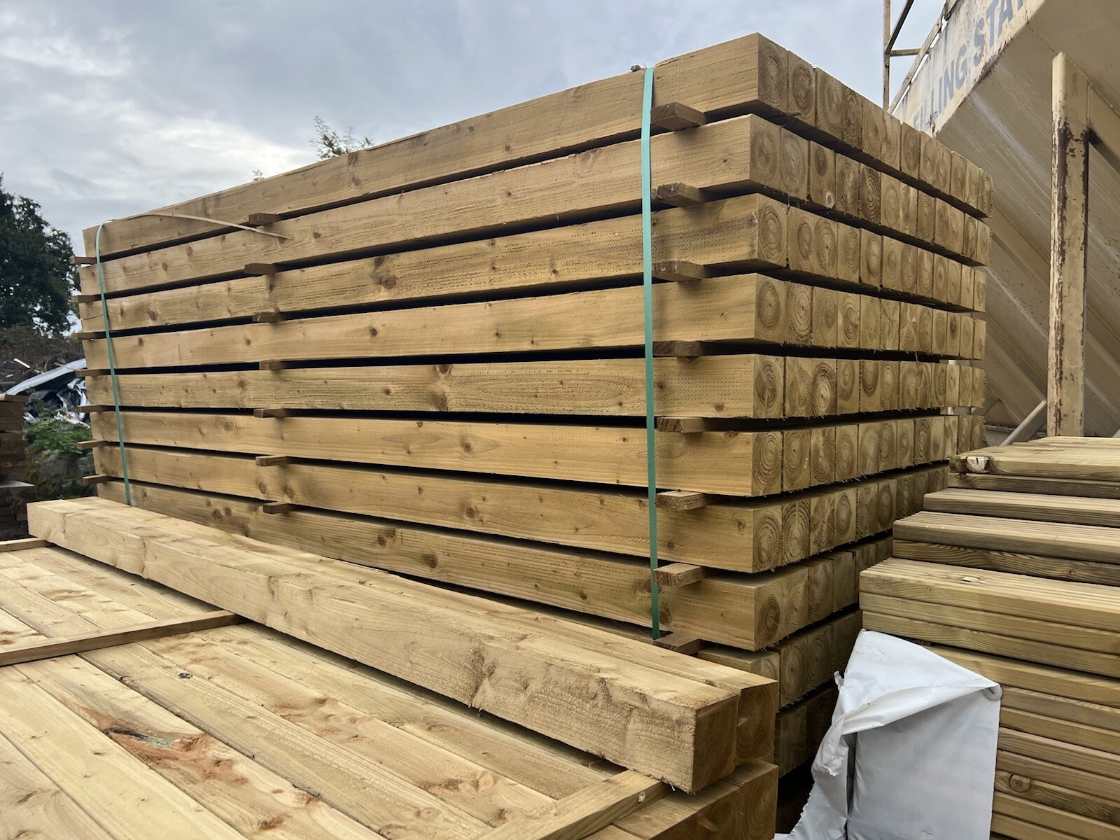 Treated 4x4x2.4m Timber / Wooden Posts - New | eBay UK