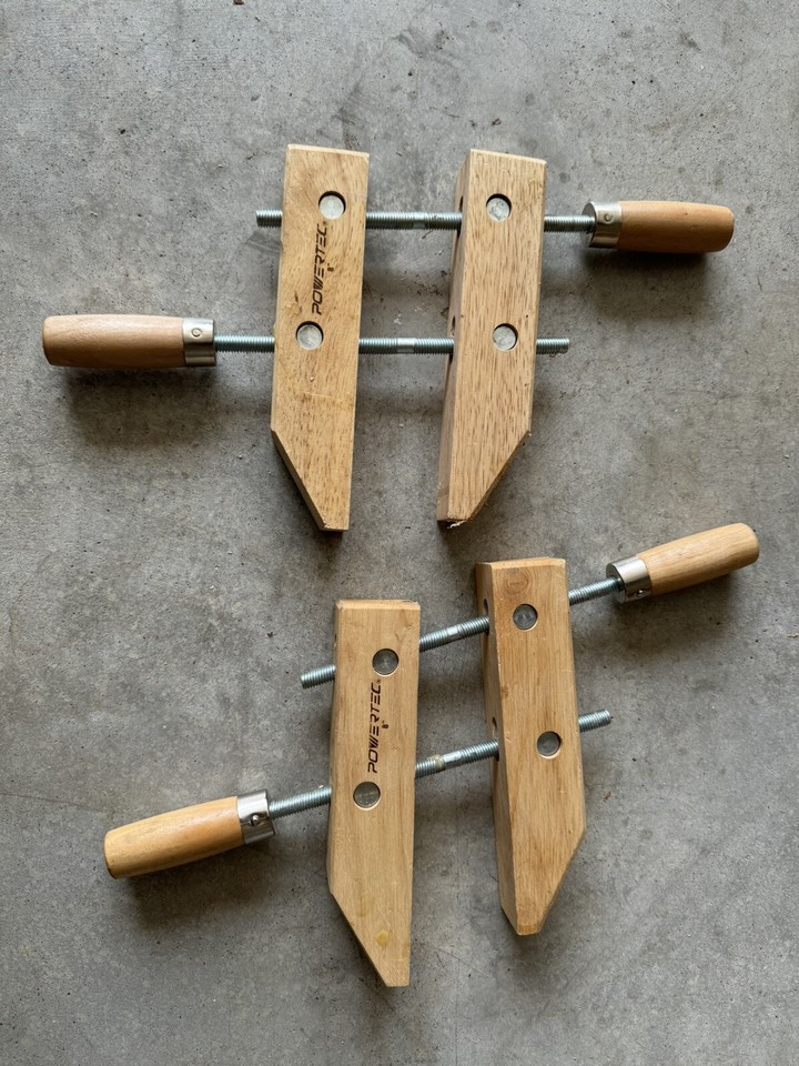 POWERTEC 8 Inch Wooden Handscrew Clamp, Adjustable for Positioning 2PK ...