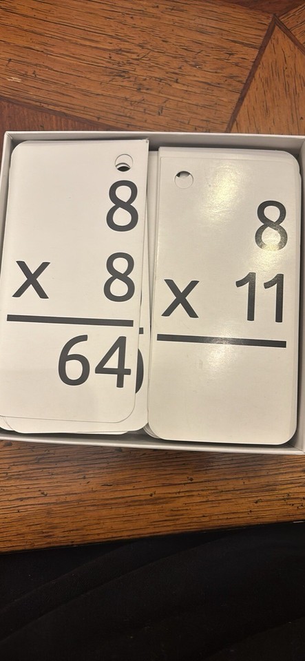 Math Flash Cards - Multiplication Flash Cards - 169 Hole Punched Math ...
