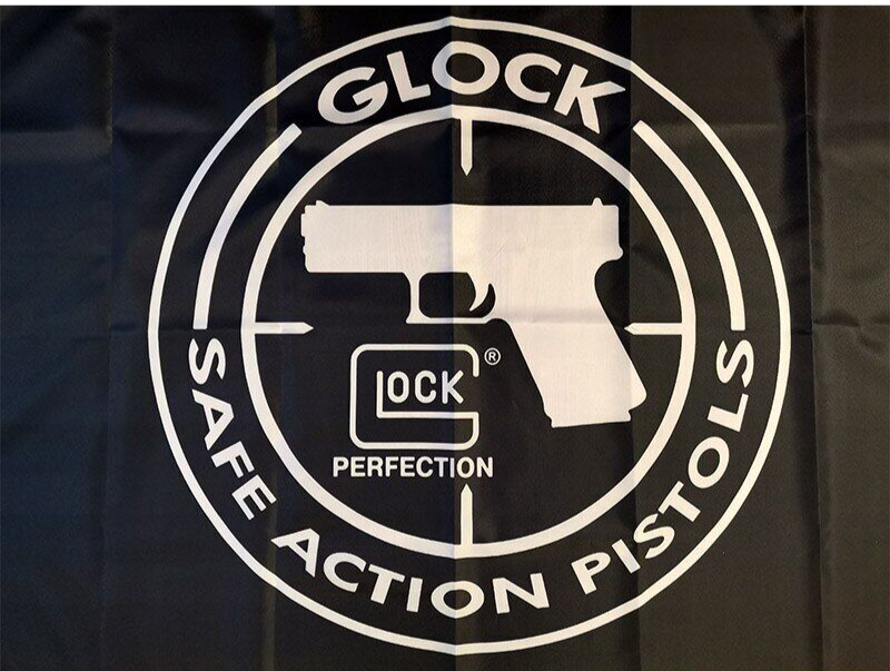 Banner Picture Glock 90x150cm Poster Gun Glossy Photo Print Cool Weapon ...