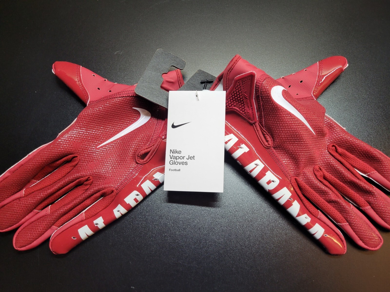 Nike Alabama Crimson Tide Vapor Jet Football Gloves Mens DX4886 620 ...