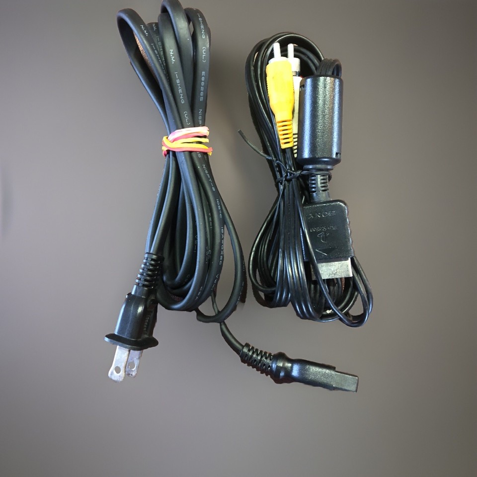 Official OEM Sony PlayStation Genuine AV Cable & Power Cord PSX PS1 PS2 ...