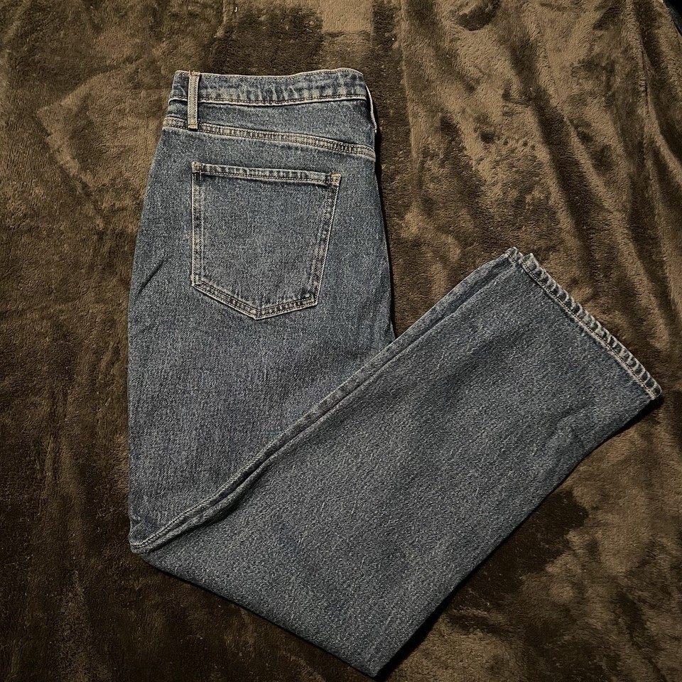 Kirkland Signature Women's High Rise Straight Jeans, Blue, Size 12 ...