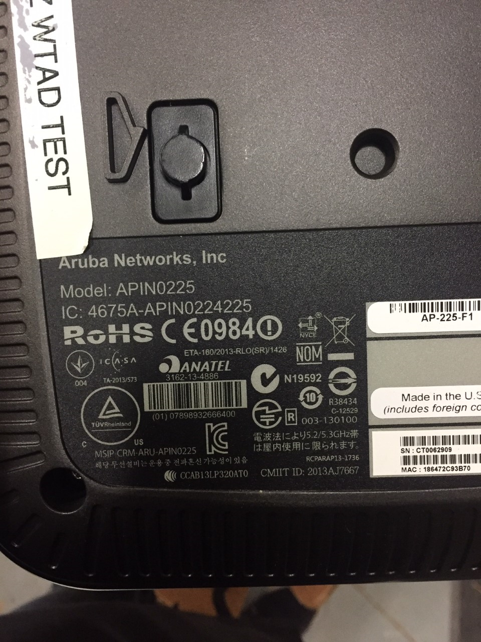 AP-225-F1 Aruba AP 225 - wireless access point | AP-225-F1 ( LOT OF 4 ...