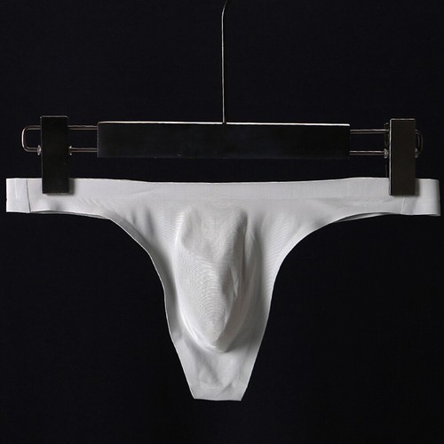 Men Ultra-thin Seamless Thong G Strings and Thongs Men Pouch Ice Silk ...