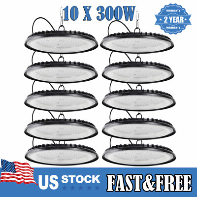 5-10 Pcs 300W UFO Led High Bay Light Factory Warehouse Commercial Led ...