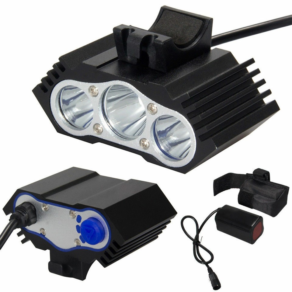 3 x LED Bicycle bike HeadLight Head Light Lamp Torch Flashlight US | eBay