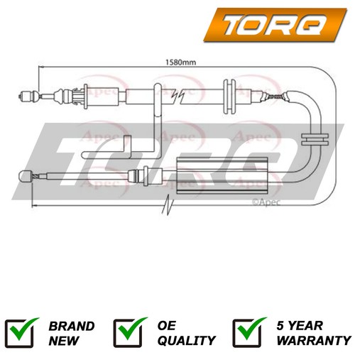 Hand Brake Cable Rear Left Torq Fits Freelander 2 2006-2014 2.2 D TD4 3 ...