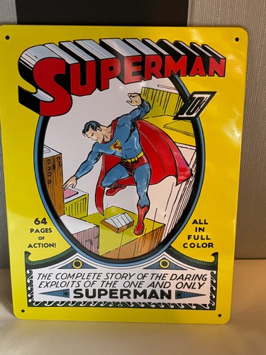 SUPERMAN / PLAQUE METALLIQUE dc comics | eBay