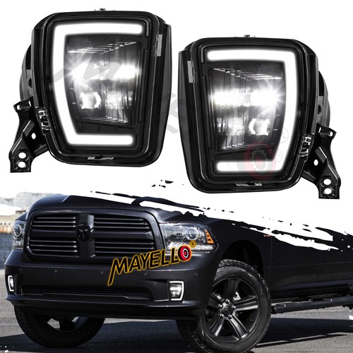 DRL LED Fog Lights For Dodge Ram 1500 Accessories 2013 2014 2015 2016 ...