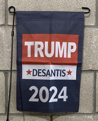 Trump Desantis 2024 Garden Flag FREE USA SHIP Florida Save America Sign ...