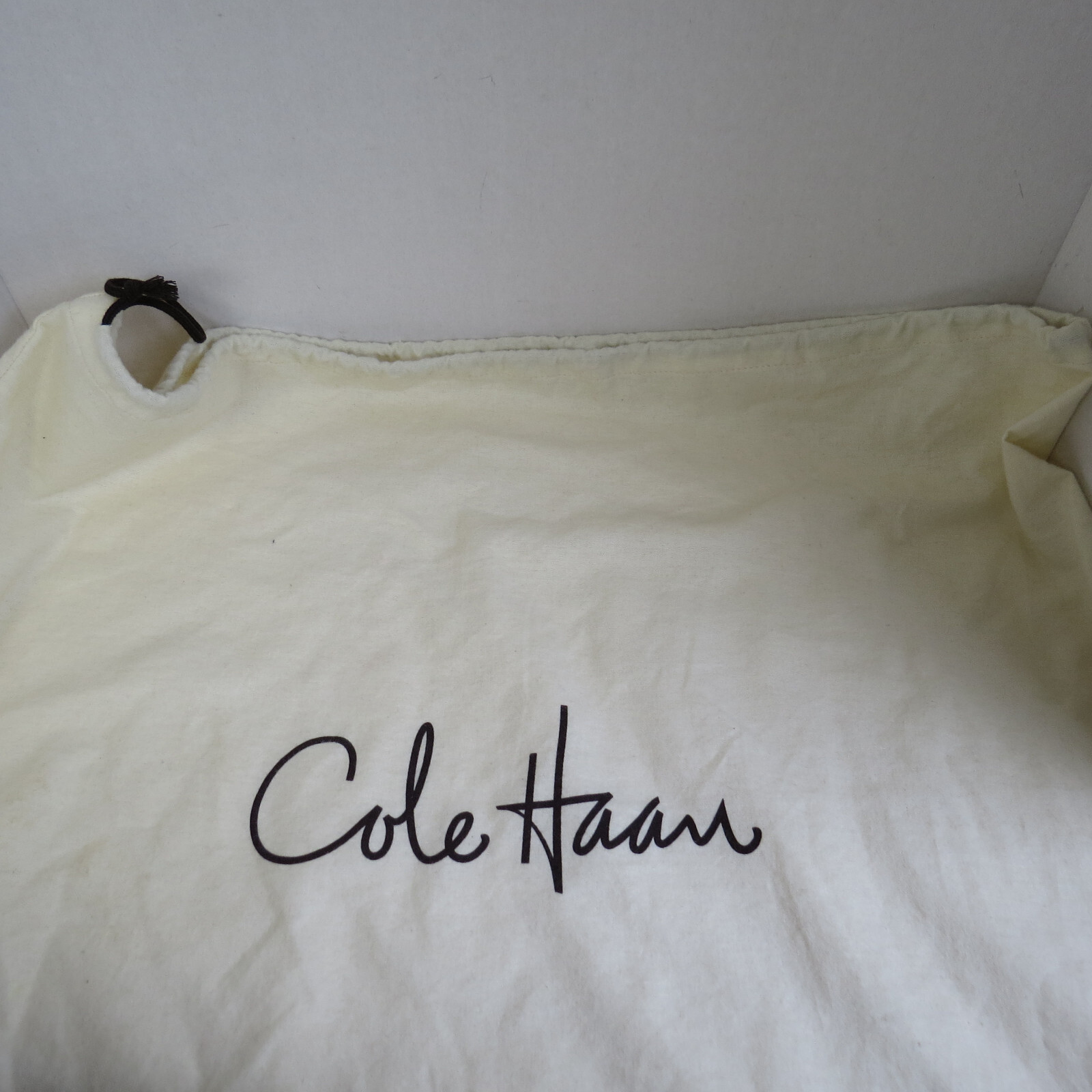 Cole Haan Mustard Color Dark Brown Stitching Handbag with Cloth Dust ...