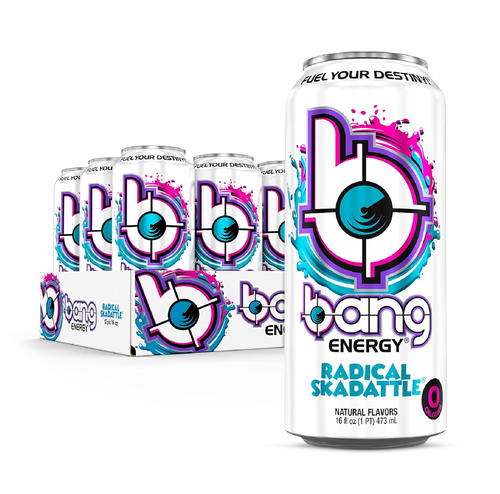 Bang Energy Radical Skadattle Sugar Free Energy Drink 16 Ounce Pack of ...