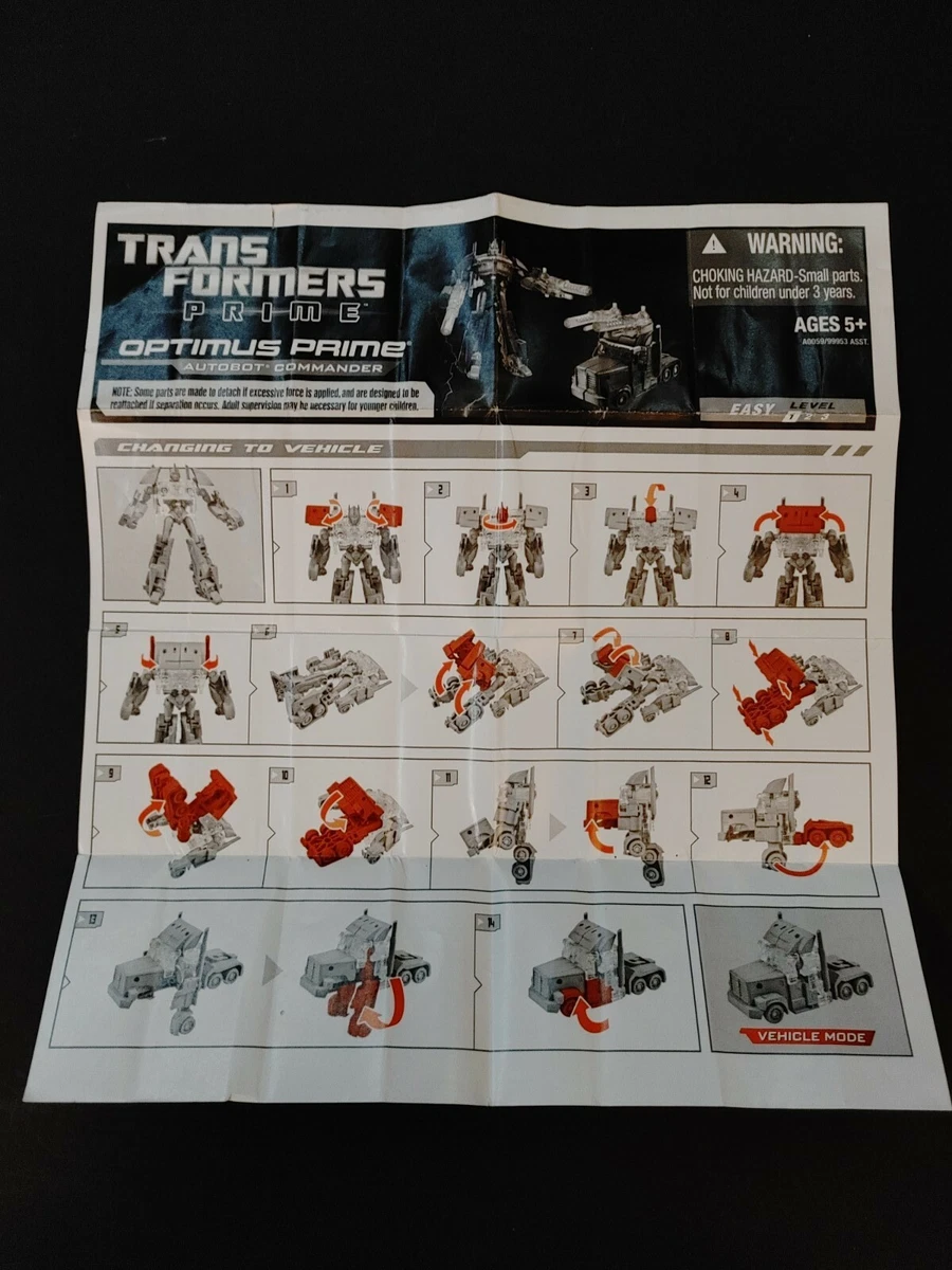 Transformers Toy Optimus Prime Instructions