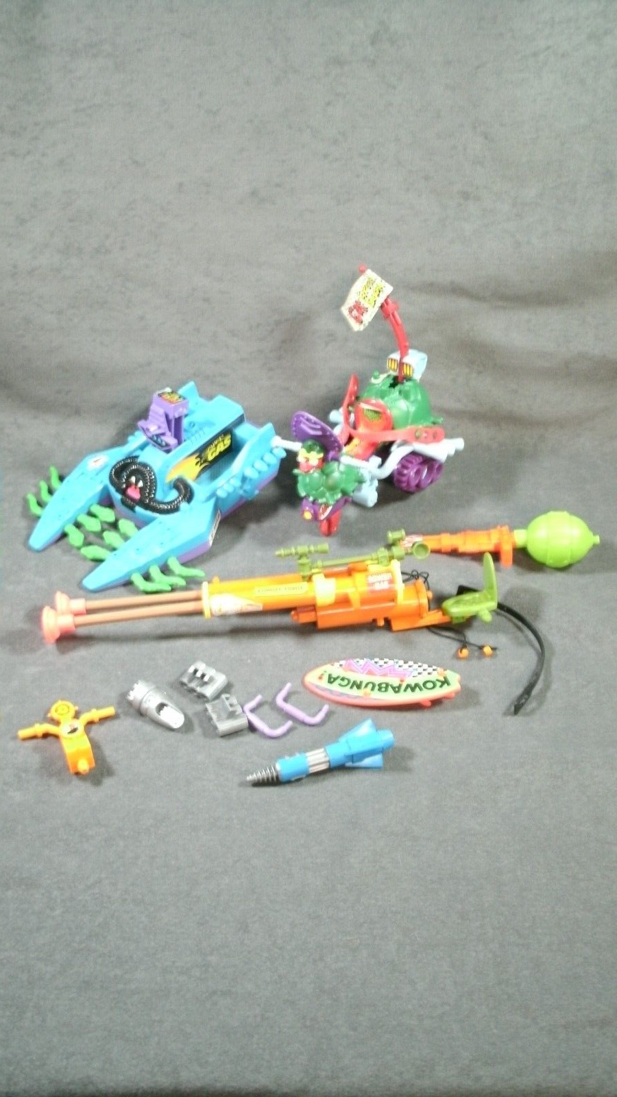 Vintage Lot TMNT Sludge Mobile, Plunger Gun, and Other Parts | eBay