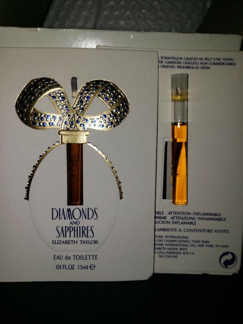 24 DIAMONDS AND SAPPHIRES SAMPLE VIALS ELIZABETH TAYLOR RARE HARD TO ...