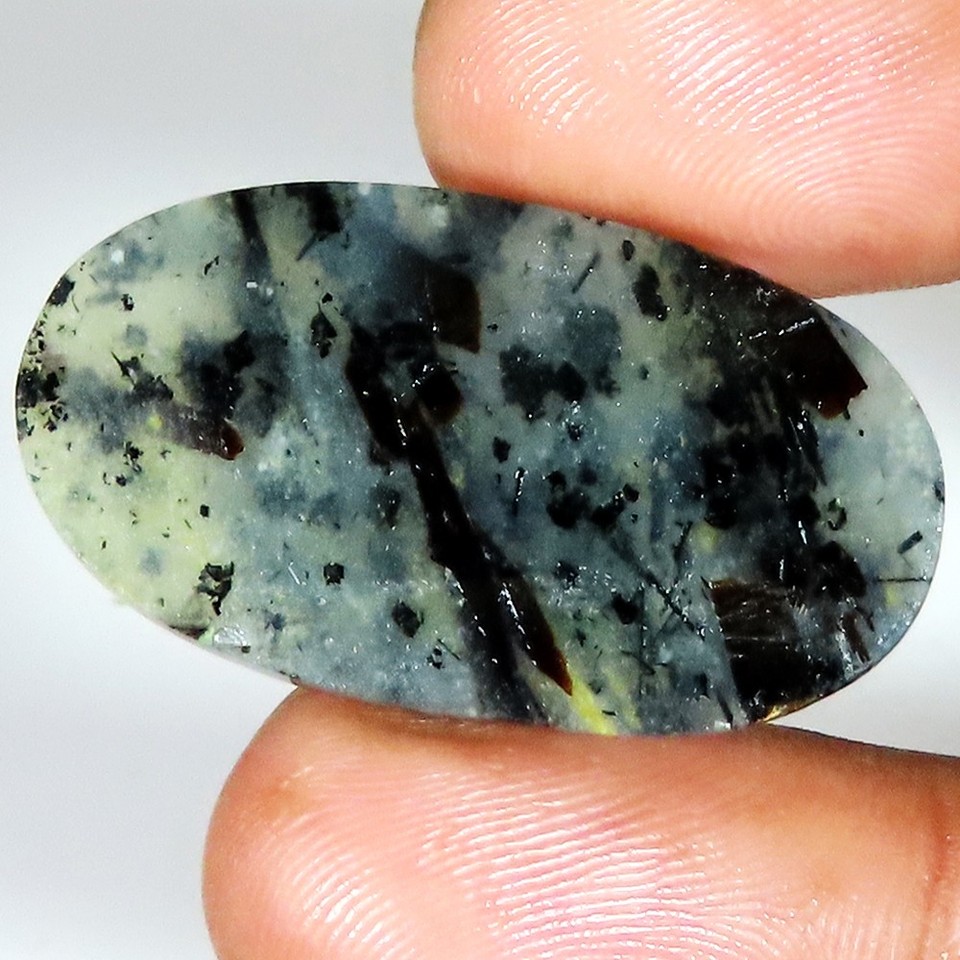31.90 Cts 100% Natural Astrophyllite Oval Cabochon Gemstone 18x33x5 mm ...