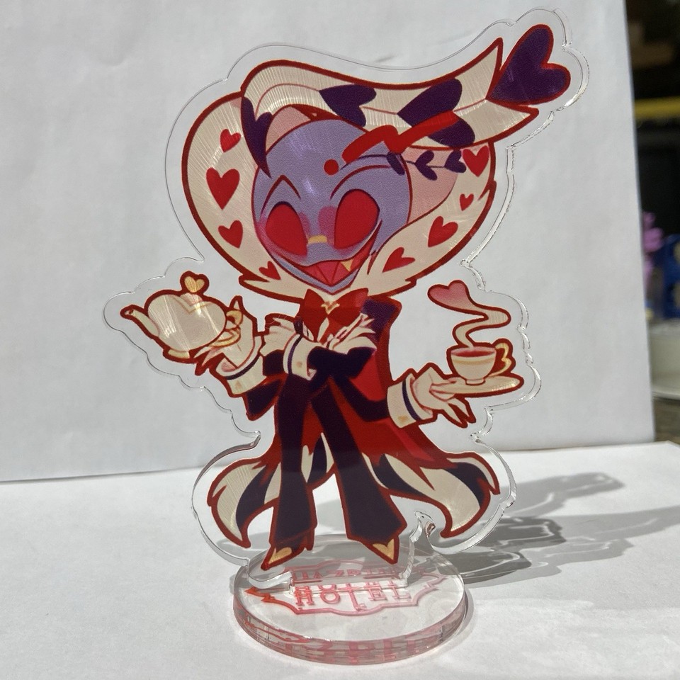 Hazbin Hotel Chibi Cafe Valentino 4” Fan Made Acrylic Stand - READ DESC ...