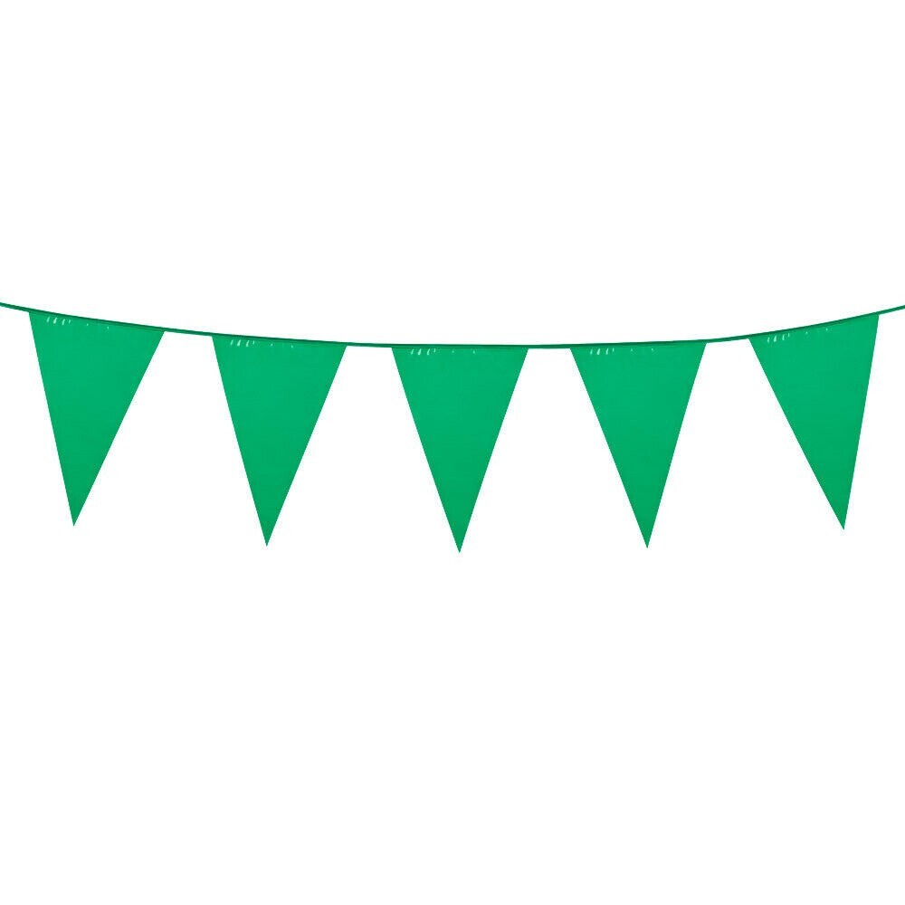Green Pennant Flag Bunting Decoration 20 Flags - 10m / 33ft Long - New ...