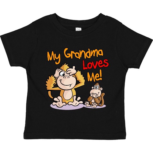 Inktastic My Grandma Loves Me Monkey Toddler T-Shirt Cute Child ...
