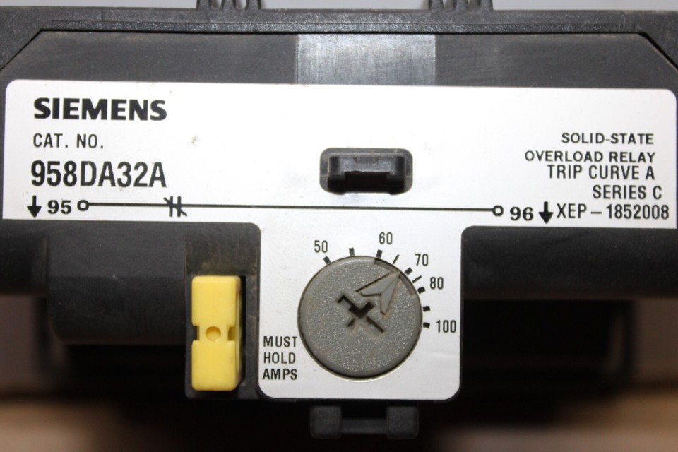 SIEMENS SOLID STATE OVERLOAD RELAY 958DA32A 50-100 AMP **WARRANTY** | eBay
