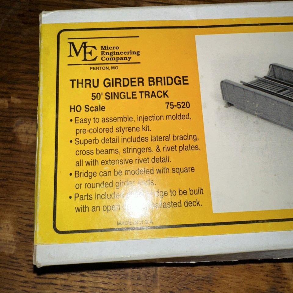 Micro-Engineering HO Scale Kit #75-520 50' Single Track Thru Girder ...