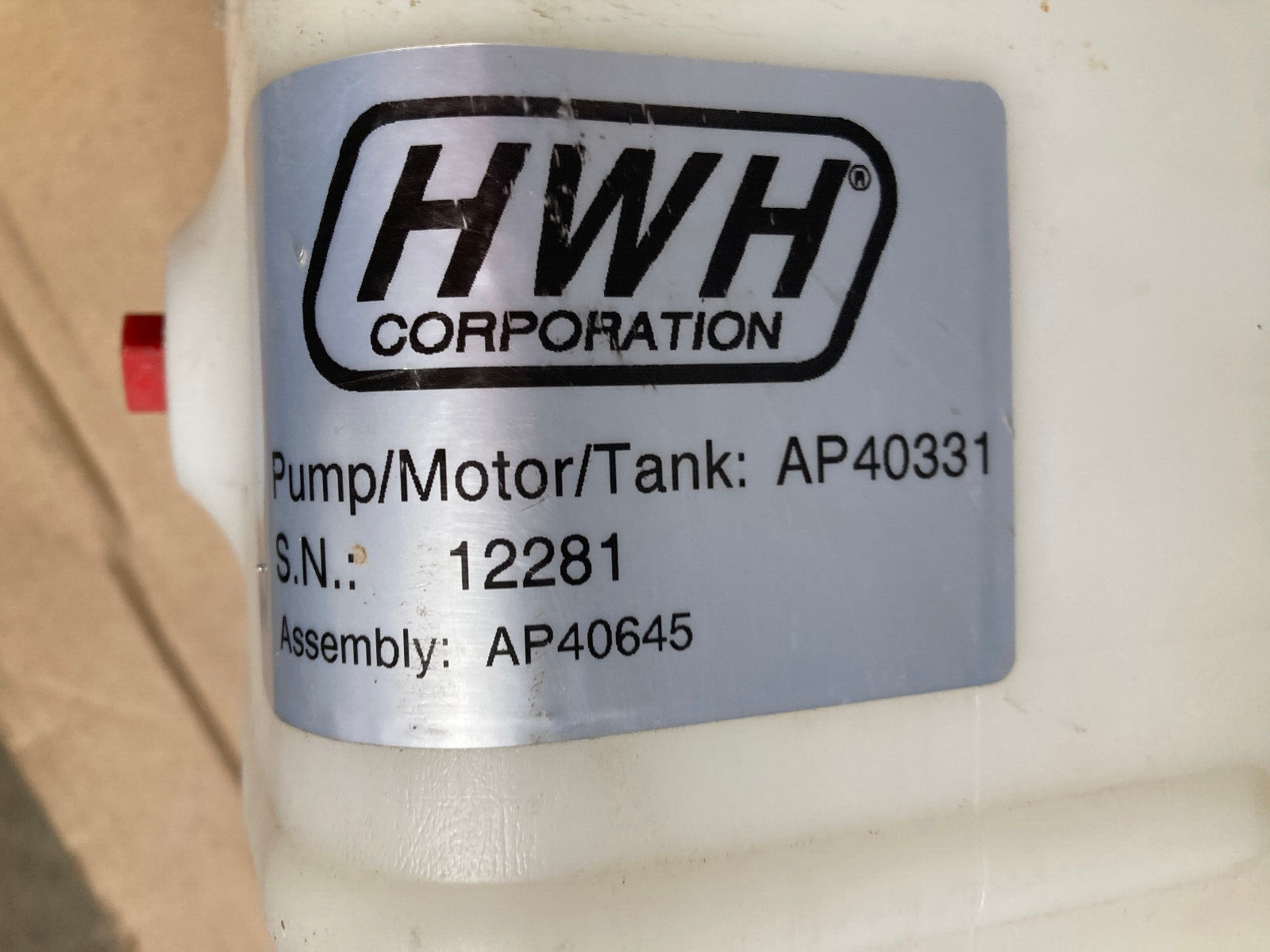 HWH AP40331 Hydraulic Pump Motor Tank Assembly for sale online | eBay