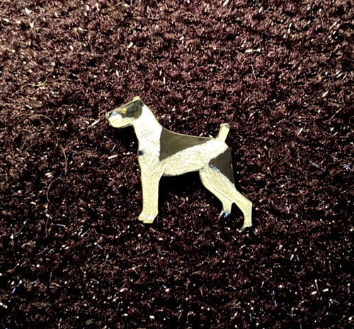 Vintage Sterling Silver And Enamel Airedale Terrier Pin | eBay