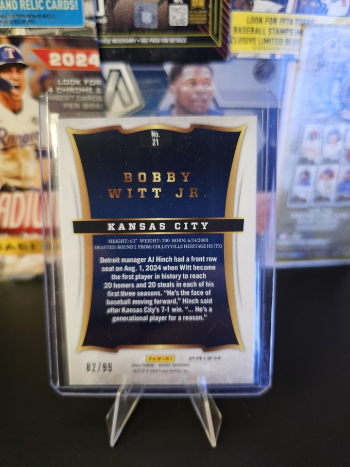 2024 Select Baseball Throwback - #20 Bobby Witt Jr Red Holo /99 | eBay