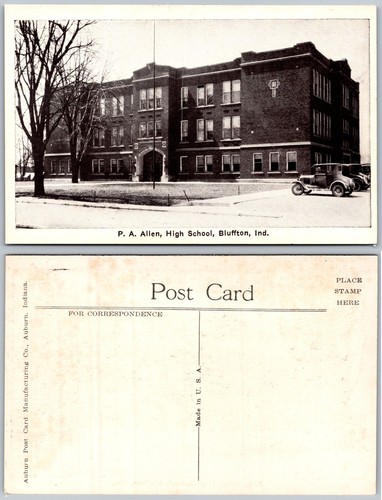 P A Allen High School Car Bluffton IN Postcard | eBay