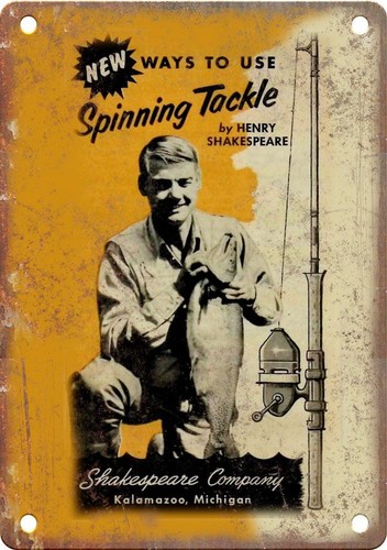 Vintage Shakespeare Fishing Rod Ad Reproduction Metal Sign FF05 | eBay