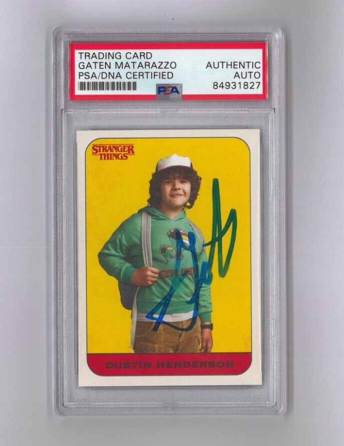 Gaten Matarazzo Autographed Signed Topps Stranger Things Dustin ...