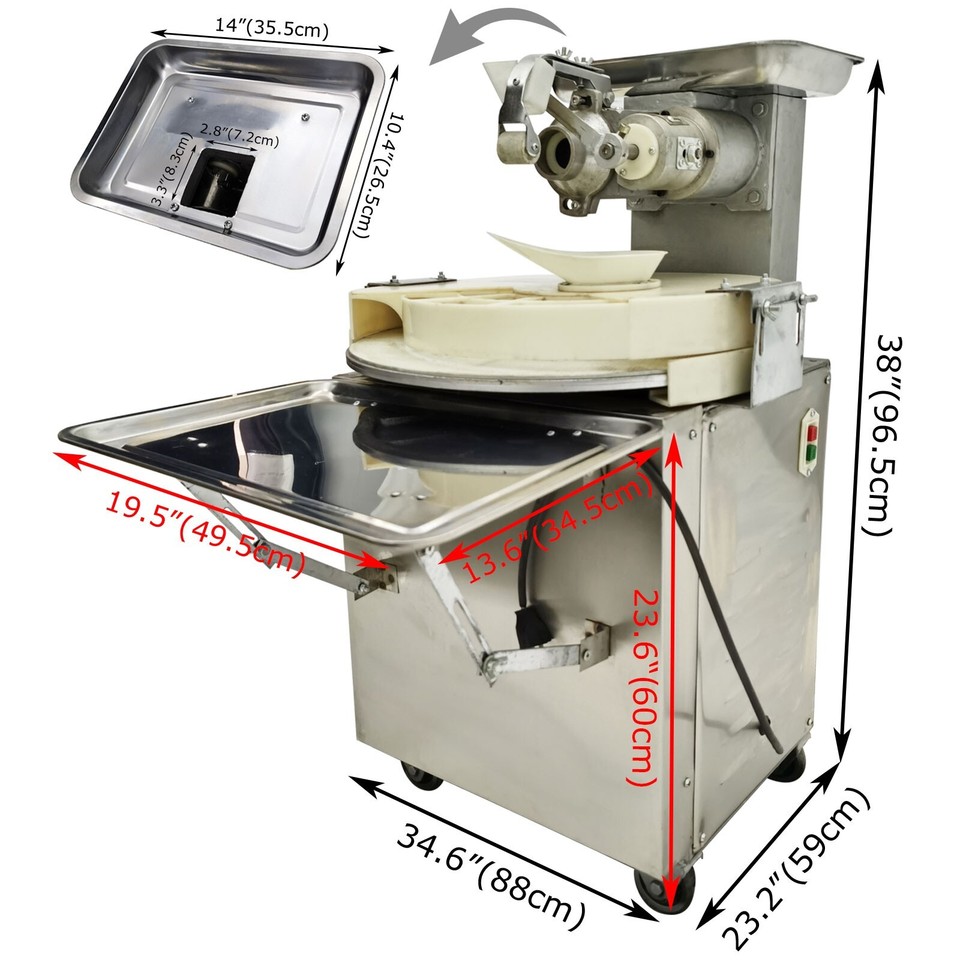 Automatic Dough Divider and Rounder Commercial Dough Forming Machine ...