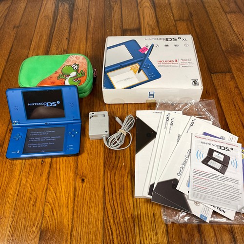 Nintendo DSi XL Handheld System Midnight Blue UTL-001 Complete in Box ...