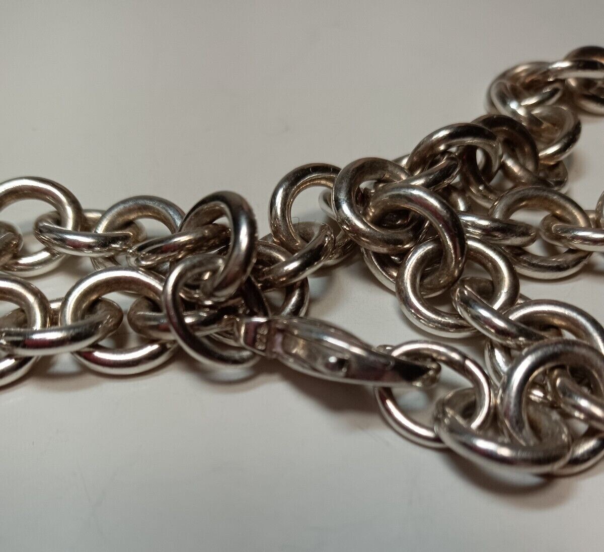 Vintage 15" Chunky Heavy Choker Collar Chain Link Nec… - Gem