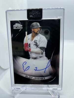 ELOY JIMENEZ 2022 Topps Chrome Black ON CARD AUTOGRAPH SEALED Chicago ...