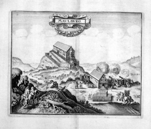 1650 - Castle Mahlberg Ortenaukreis Restaurant Vouchers Copperplate ...