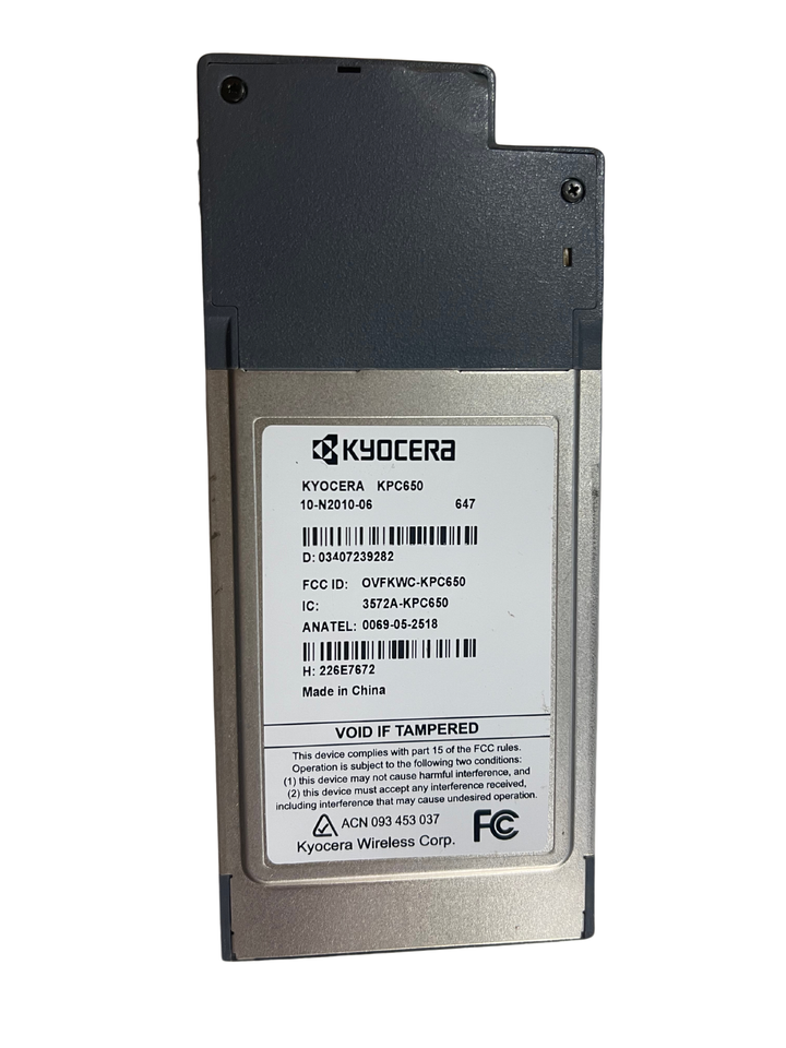 Kyocera Alltel Passport KPC650 PC Card PCMCIA EVDO 400-700Kbps (missing ...