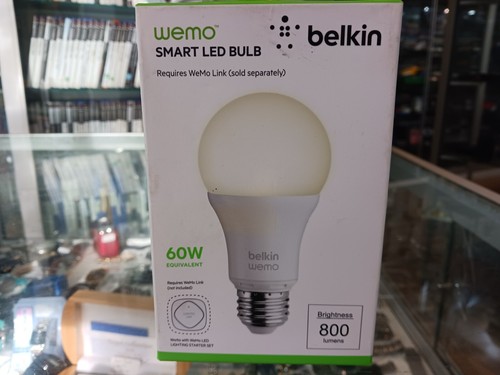 BELKIN WEMO SMART LED LIGHT BULB 800 LUMENS 3000K WARM WHITE / DIMMABLE ...