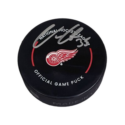 VILLE HUSSO Signed Detroit Red Wings Official Game Puck | eBay