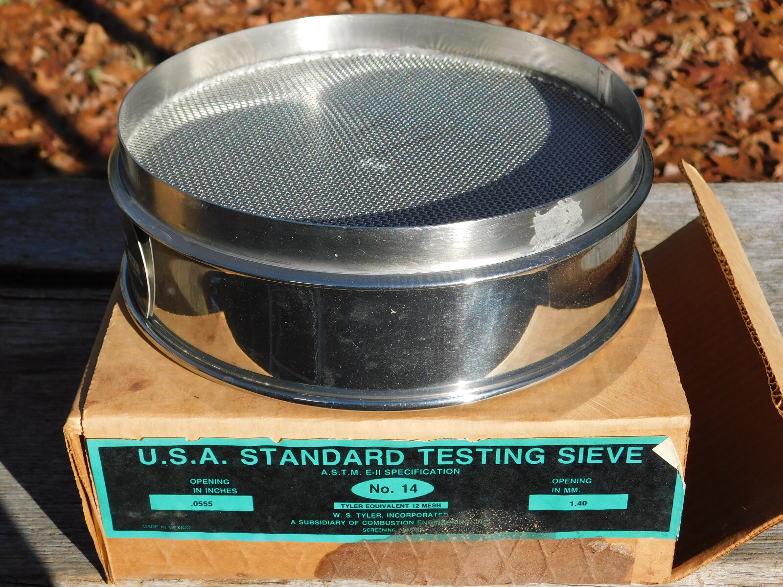 USA Standard Testing Sieve No. 14 .0555" 1.40 mm Opening 8" | eBay