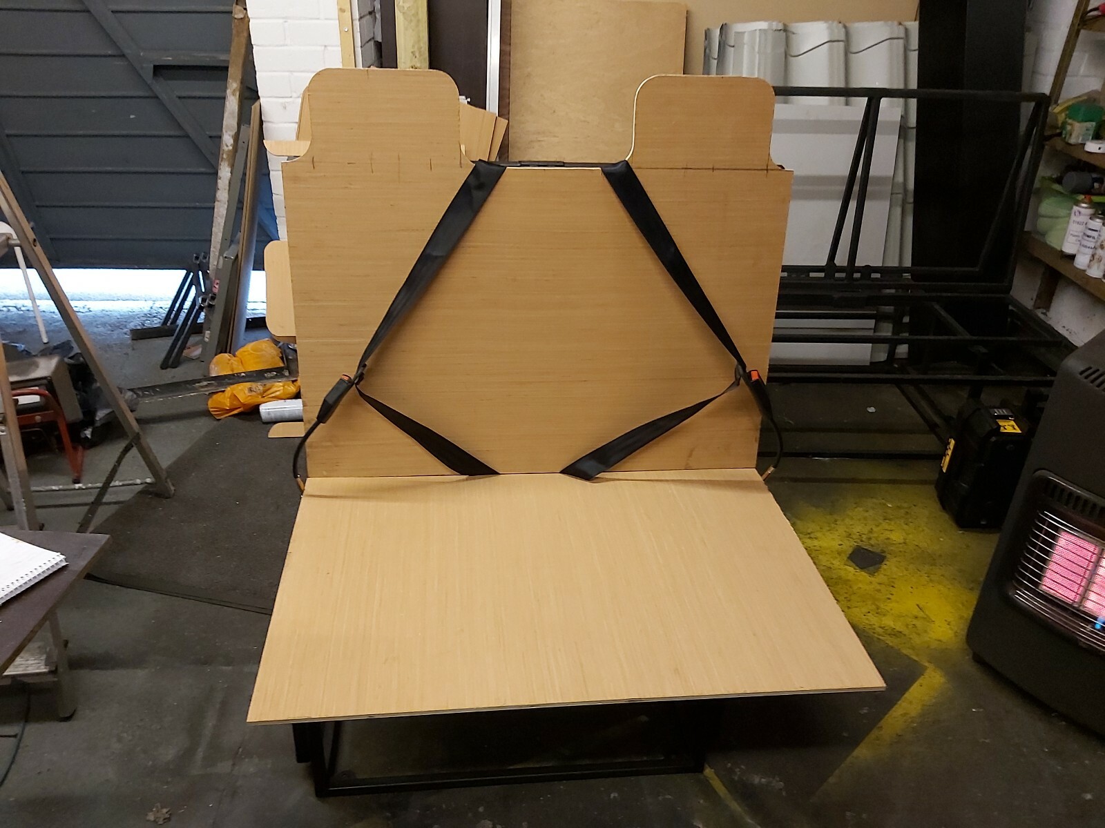 rock and roll bed frame 3/4 with seat belts and scribed headrests ...