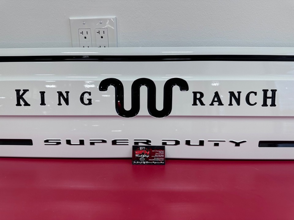 2023+ OEM Ford Super Duty KING RANCH Tailgate Applique Panel Custom ...