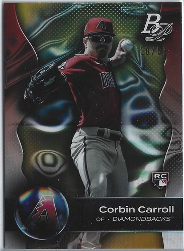 Corbin Carroll 2023 Bowman Platinum Rookie Card RC #31 Diamondbacks /50 ...
