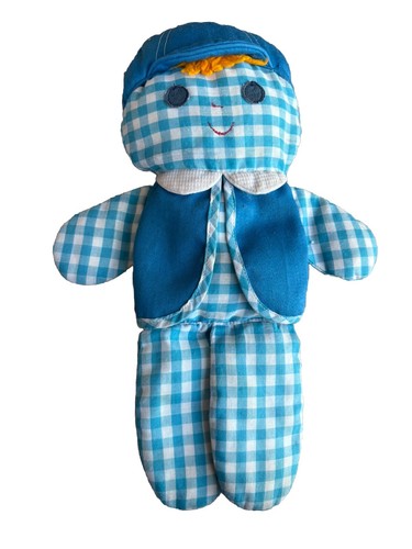 Vintage 1977 Fisher Price Blue Cholly Dolly Doll 419 Plush Baby Boy ...