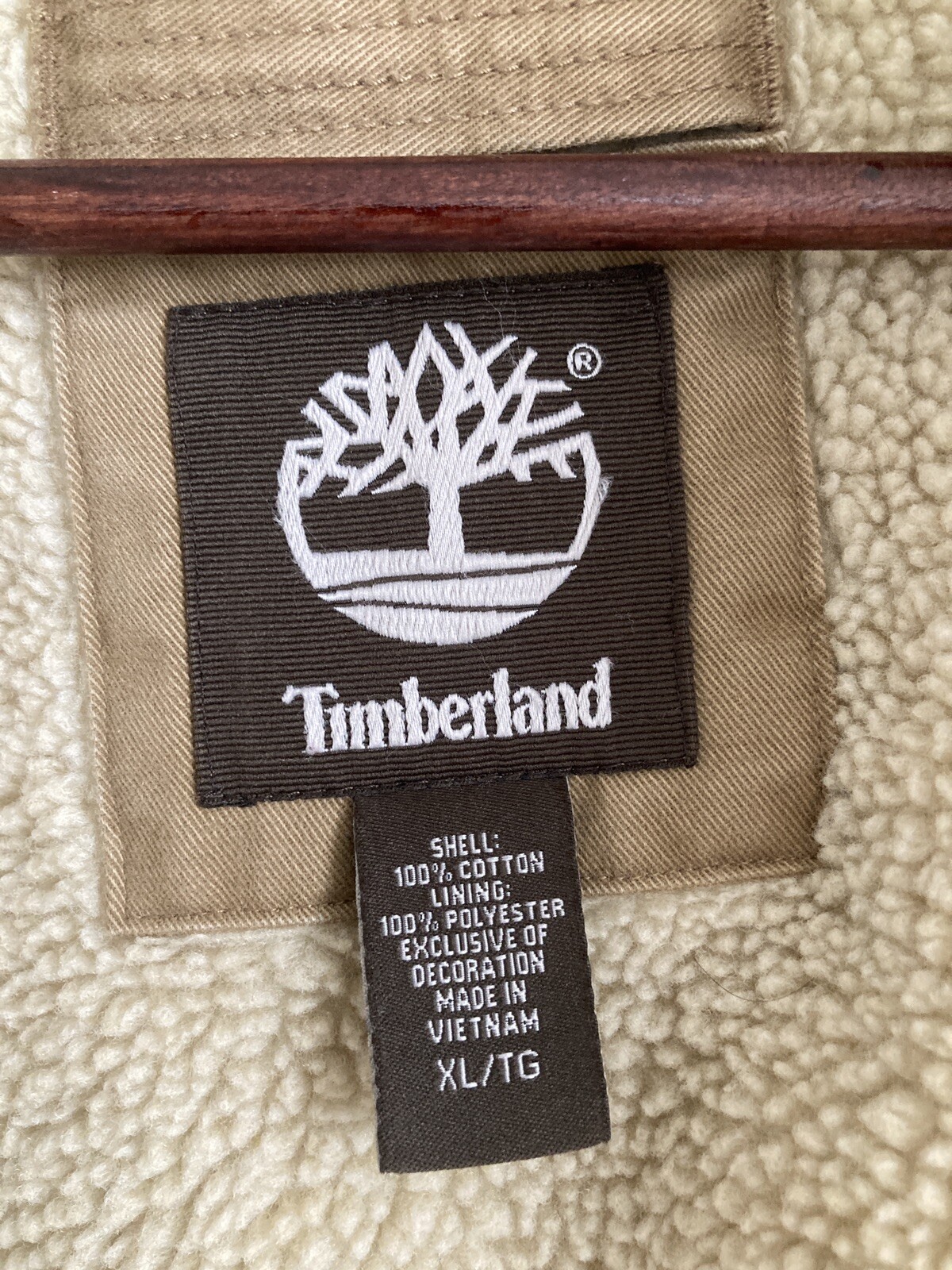 TIMBERLAND Men's Tan Beige Color Jacket Sherpa Size E… - Gem